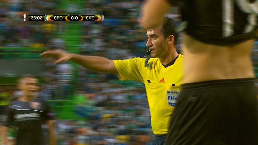 UEFA Europa Lge - Clayton Pisani shows red card and gives 2 penalties ...