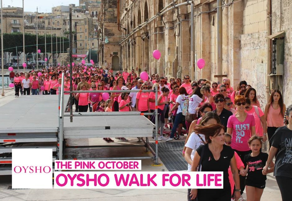 Hundreds complete 'Pink October' solidarity walk from Cospicua to Smart ...