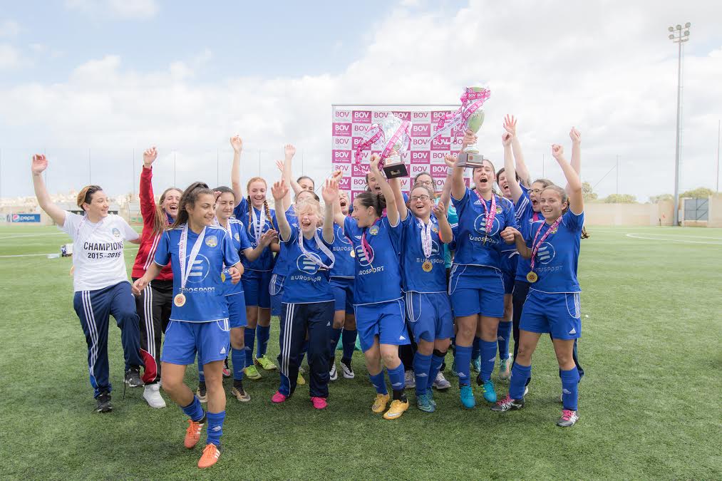 Gozo FC Champions tal-kampjonat tal-MFA tan-Nisa tat-Tieni diviżjoni ...