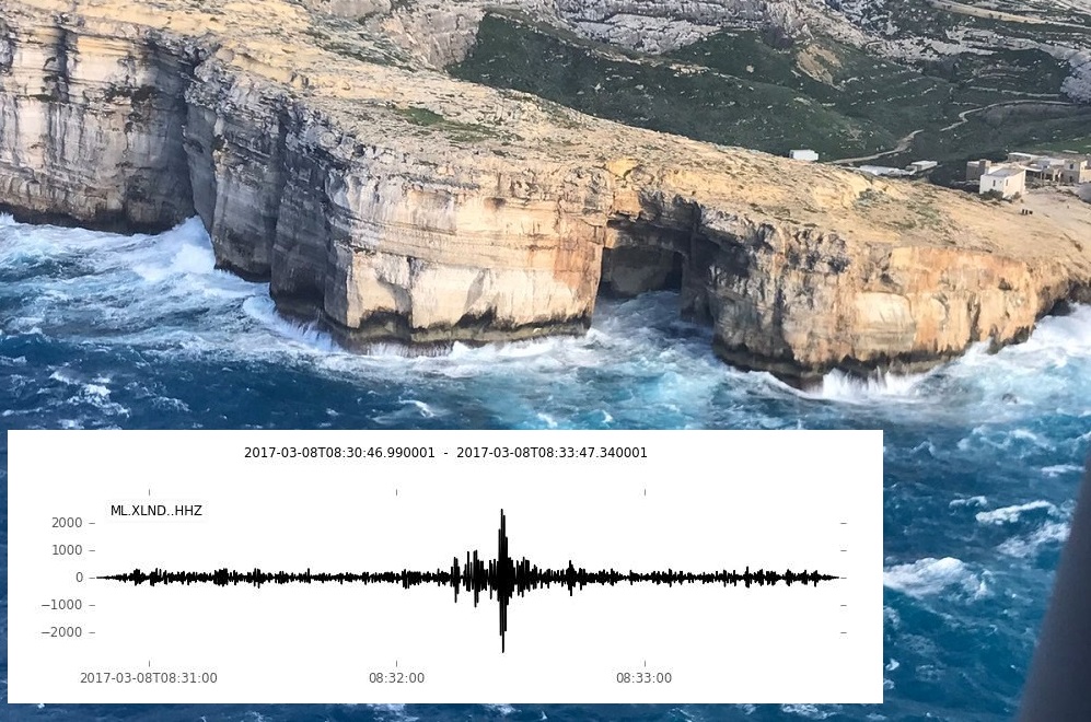 Xlendi seismic station confirms time of Dwejra Window collapse - TVMnews.mt