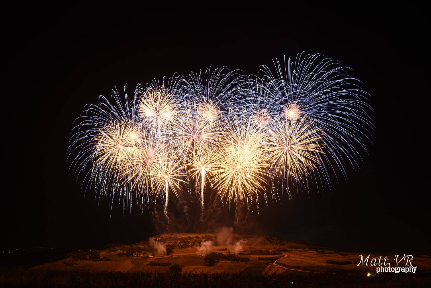 Fireworks spectacle at international festival mixed with live songs ...