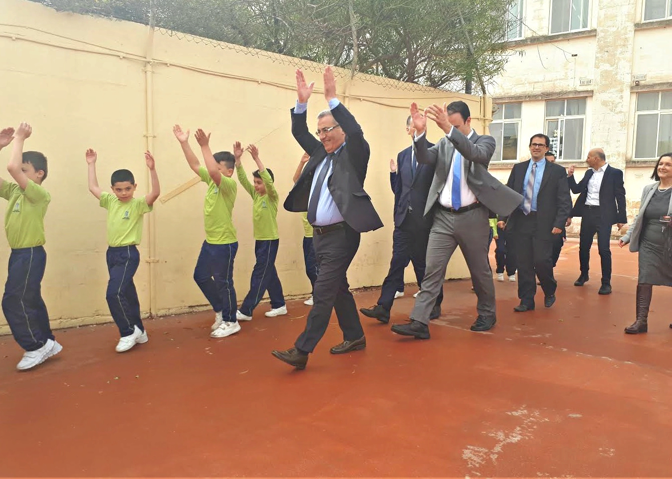 Children walking one mile a day in schoolyard - TVMnews.mt