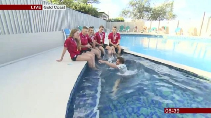 WATCH: BBC journalist ends up in pool during interview with British ...