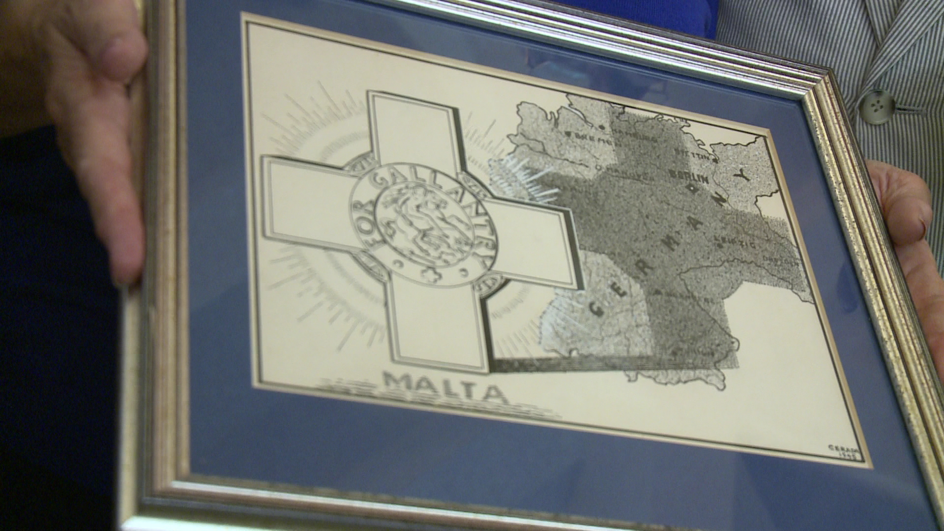 Original George Cross cartoon presented to Fondazzjoni Wirt Artna ...