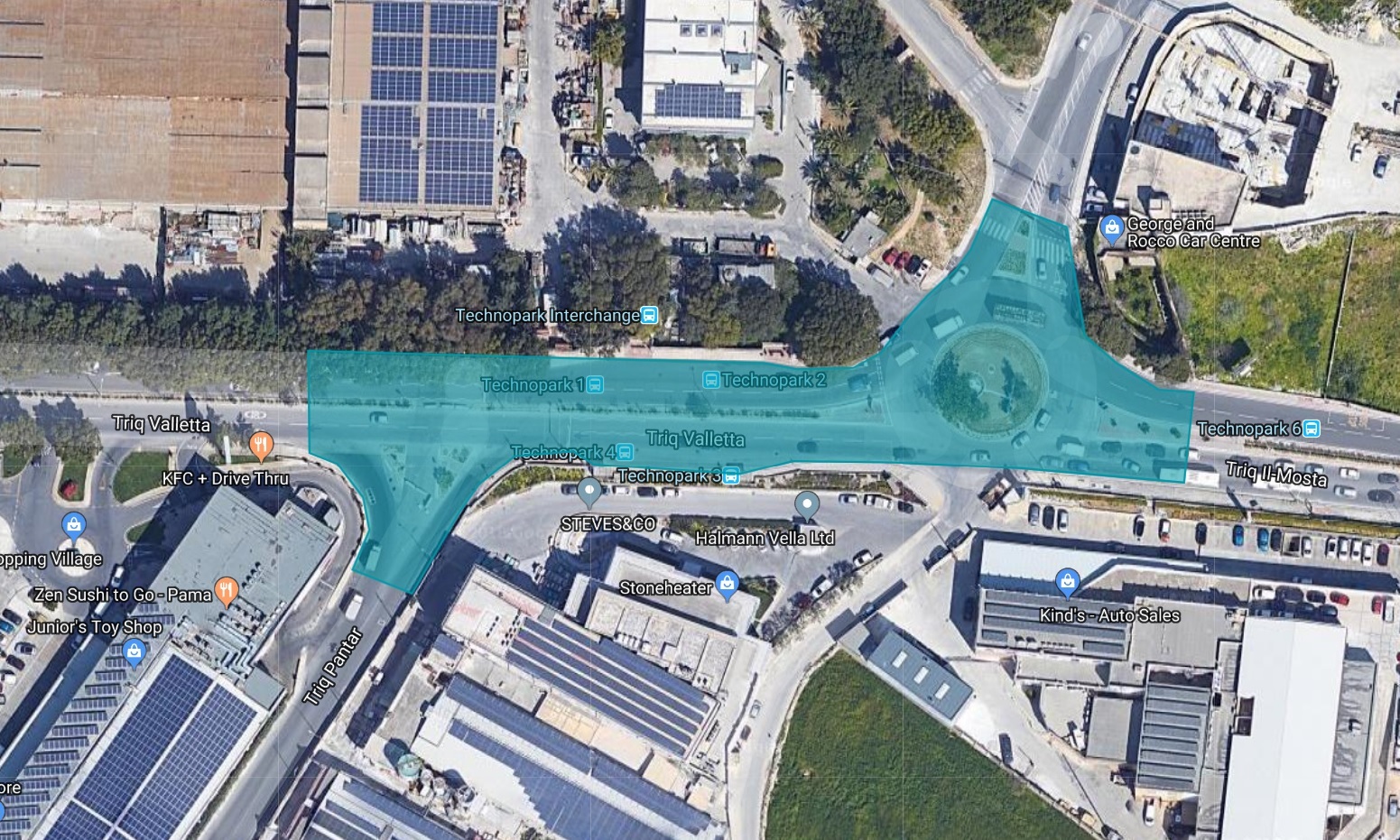 Works at Mosta Technopark roundabout - access to be closed during night ...