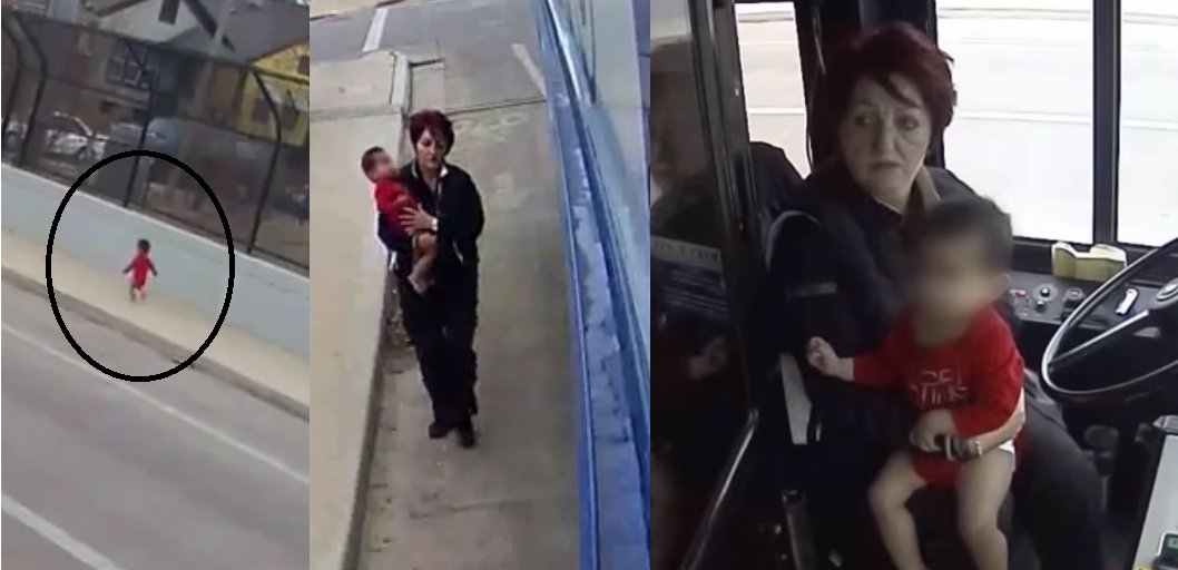 WATCH: Driver stopped bus to take hold of little boy on the road ...