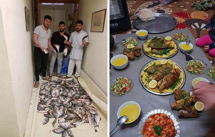 Collected fish handed out to needy families - considered 'a gift from ...