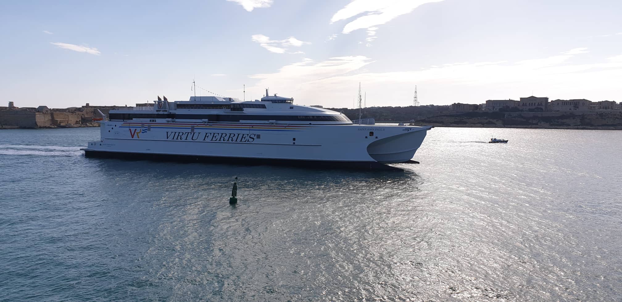 New catamaran for Virtù Ferries enters Grand Harbour - TVMnews.mt