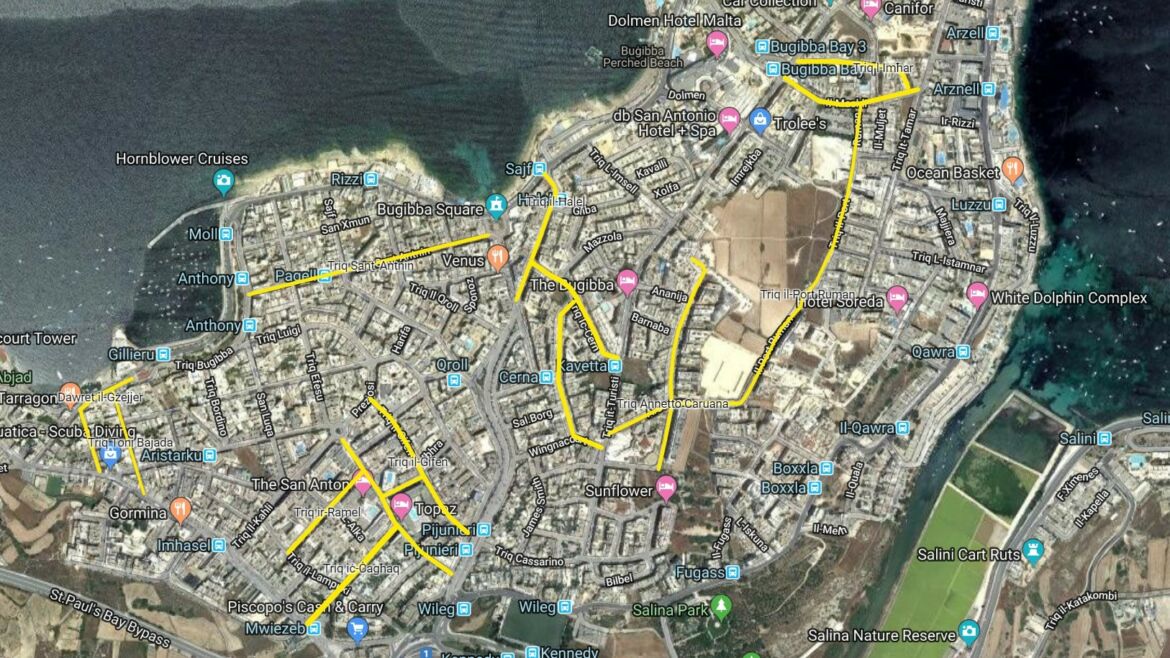Repairs to 17 roads in Buġibba and Qawra - TVMnews.mt