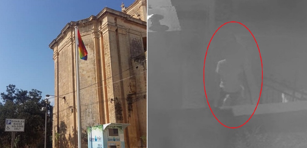 WATCH: Vandal burns Pride Week flag in Ħal Balzan - TVMnews.mt