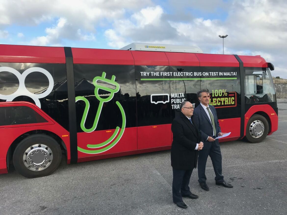Malta Public Transport launches first electric bus - TVMnews.mt