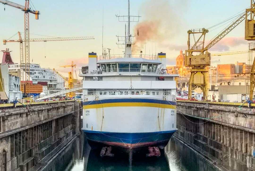 'MV Ta' Pinu' boat leaves Dockyard after thorough maintenance - TVMnews.mt