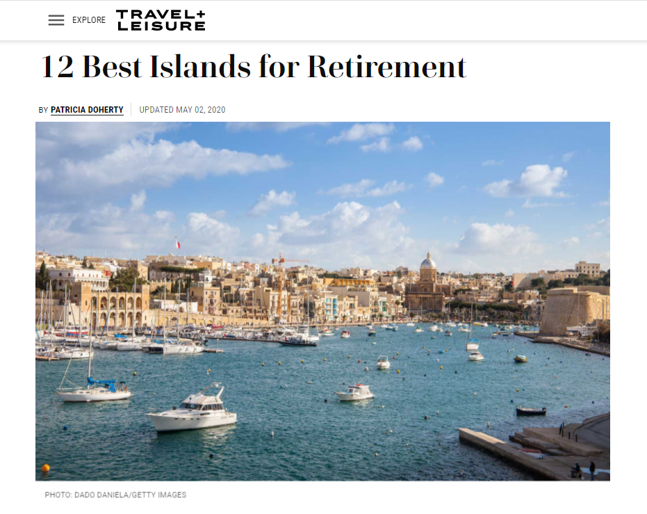 Malta among 12 best places in the world in which to retire - TVMnews.mt