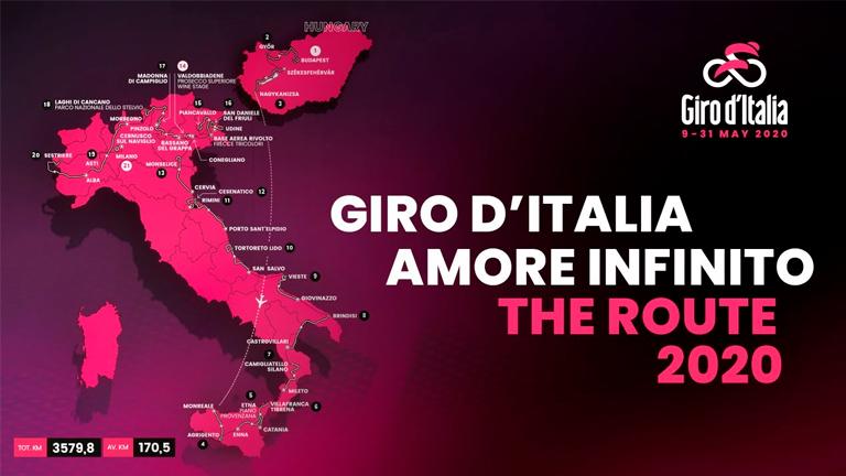 Route for 2020 Giro d'Italia announced - TVMnews.mt