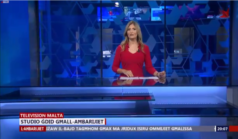 New look for TVM news studio - TVMnews.mt