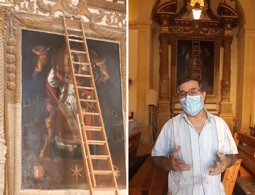 WATCH: San Girgor painting back in its place in Żejtun after year-long ...