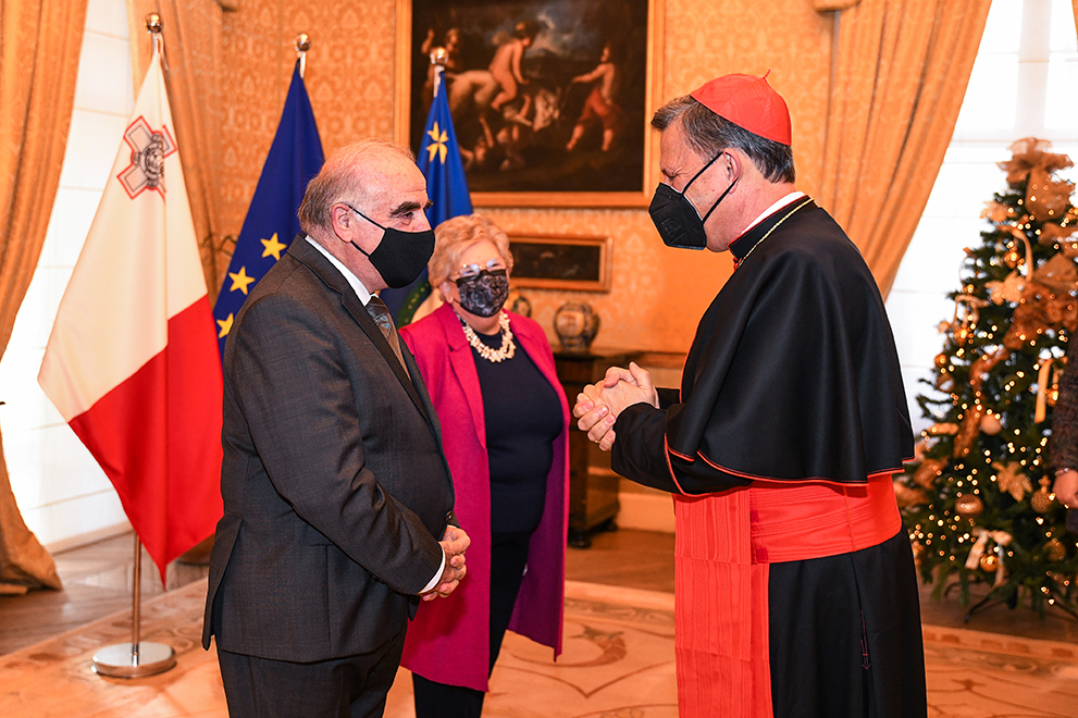Cardinal Mario Grech pays courtesy visit to the President of Malta ...
