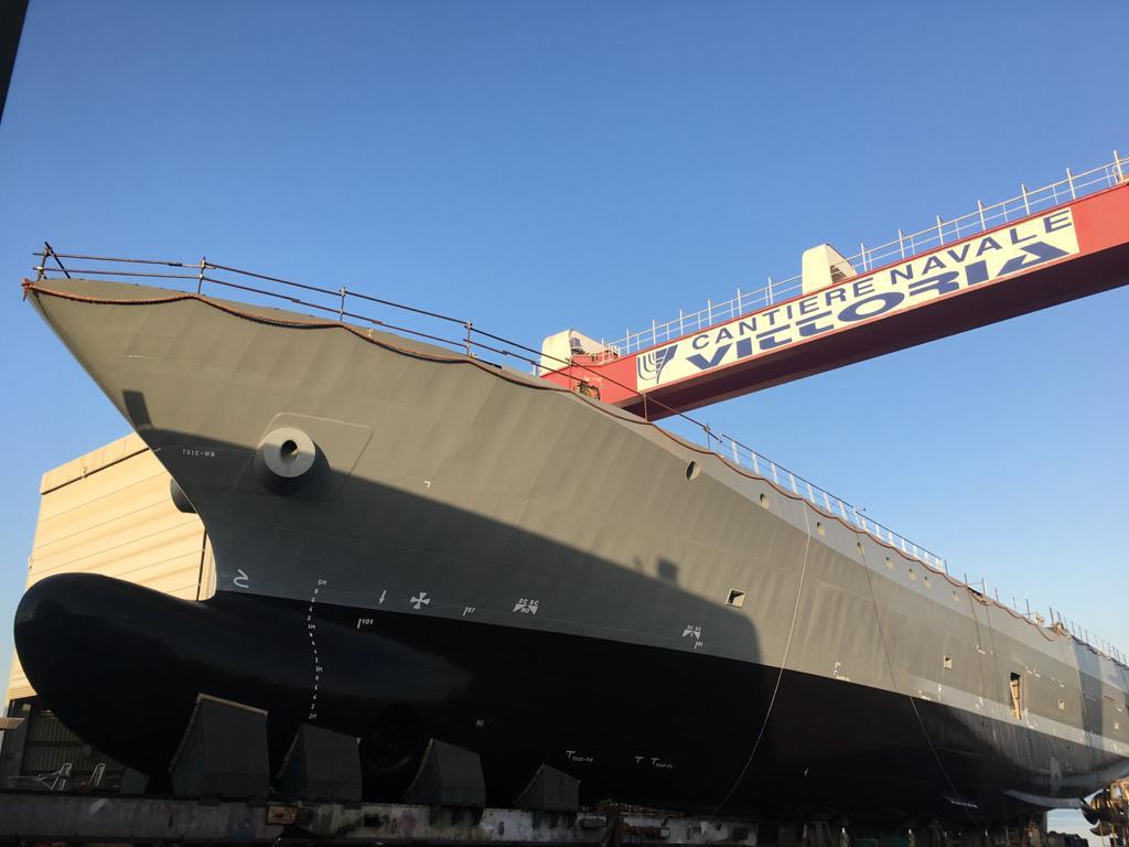 WATCH: P71 launched - will become the largest AFM patrol boat - TVMnews.mt