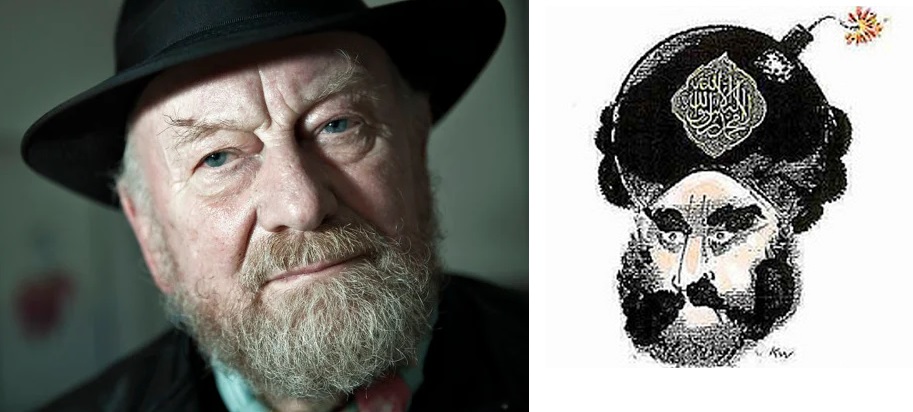 Caricaturist who drew prophet Mohammed wearing a turban with a bomb in ...