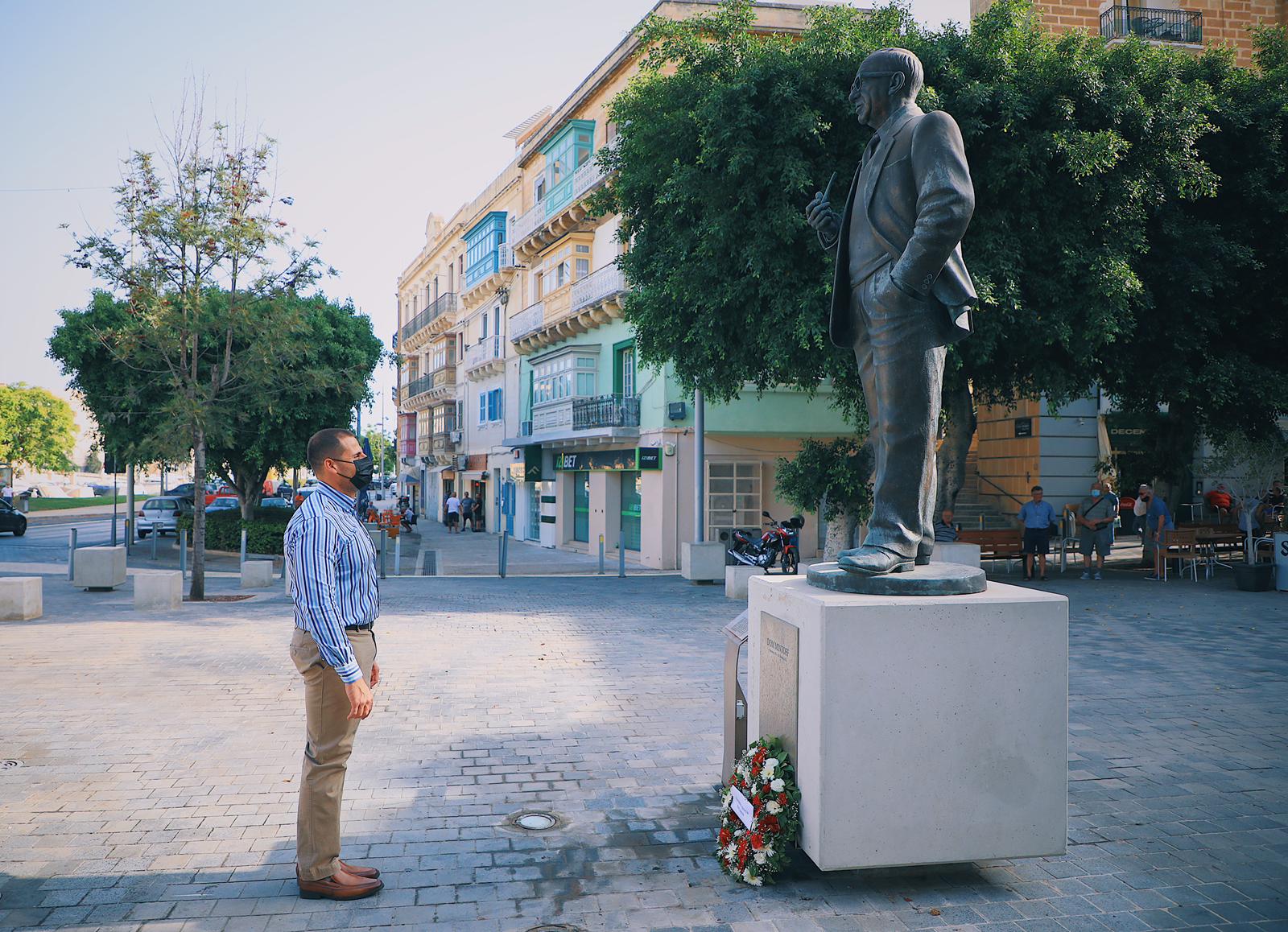 PM pays tribute to Dom Mintoff on the 105th anniversary of his birth ...