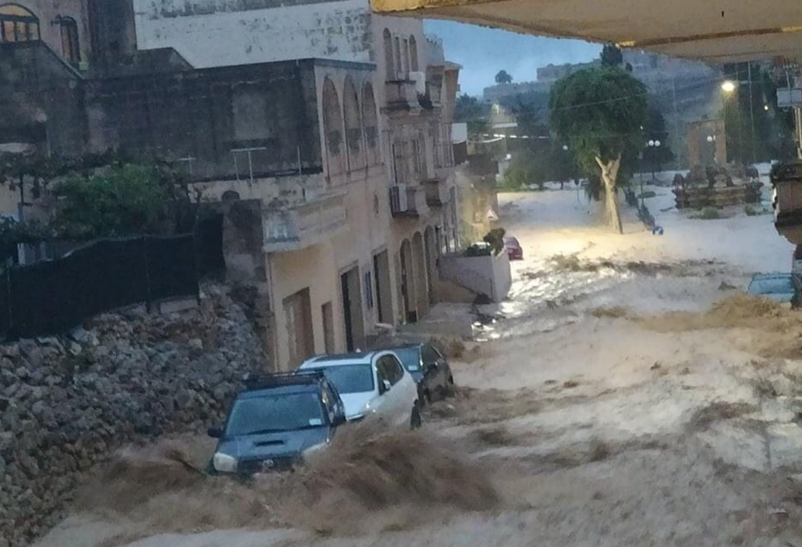 WATCH: Heavy downpour in Gozo - one month's worth of rain falls in less ...