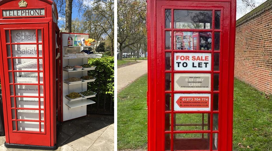 Discarded UK telephone boxes transformed into profitable businesses ...