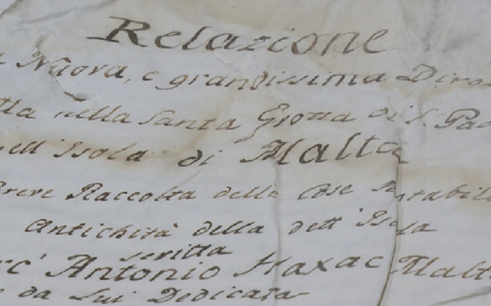 Document of the Cult of St Paul found in National Archives - TVMnews.mt