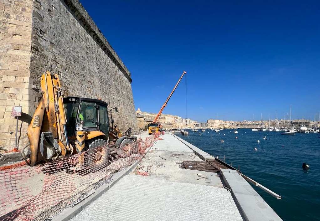 Three quarters of new Sally Port promenade in Vittoriosa completed ...