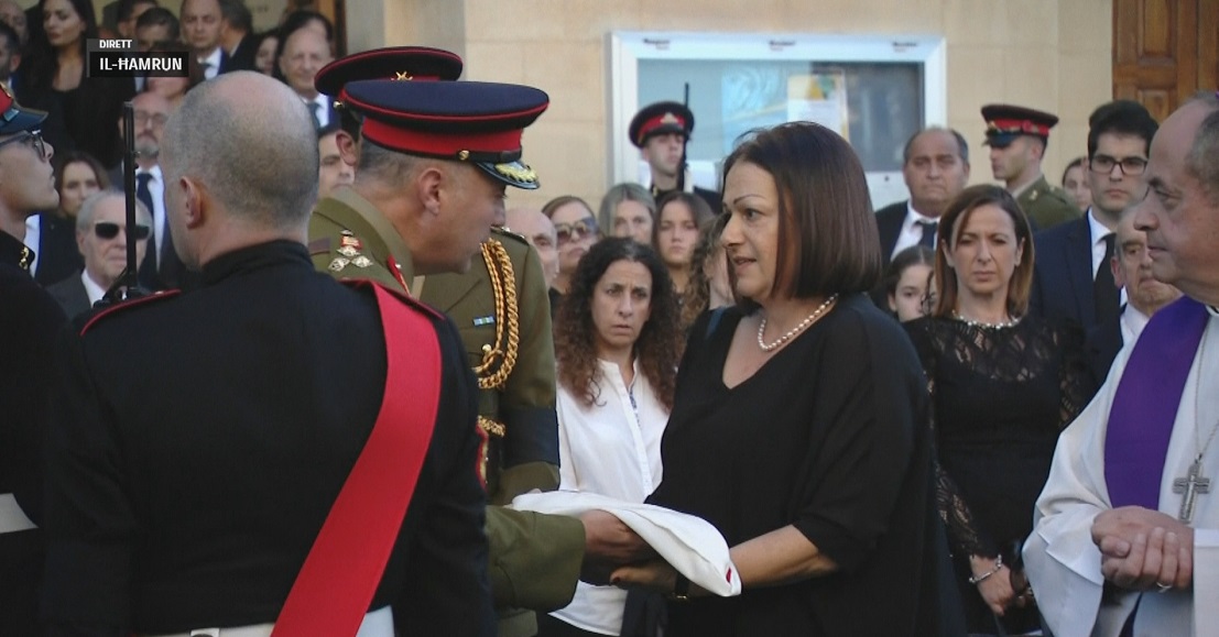 Maltese flag given to Mifsud Bonnici's family as a sign of respect for ...
