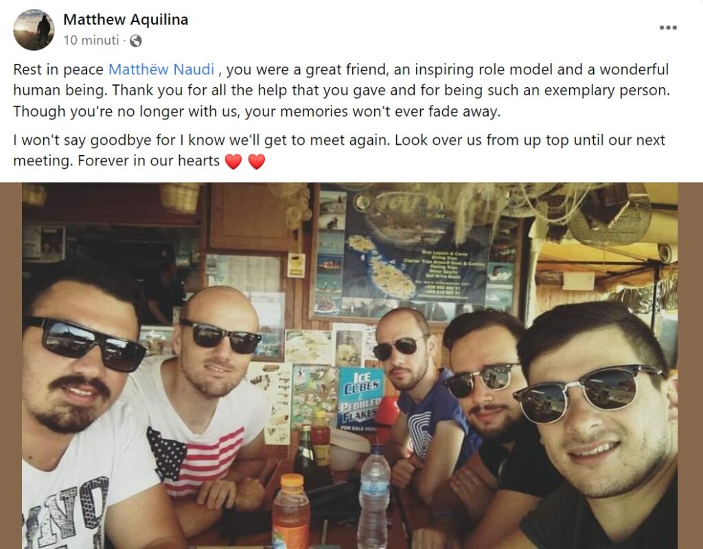 Many shocked at death of sports teacher Matthew Naudi - TVMnews.mt