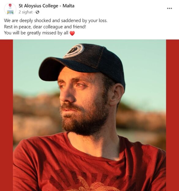 Many shocked at death of sports teacher Matthew Naudi - TVMnews.mt