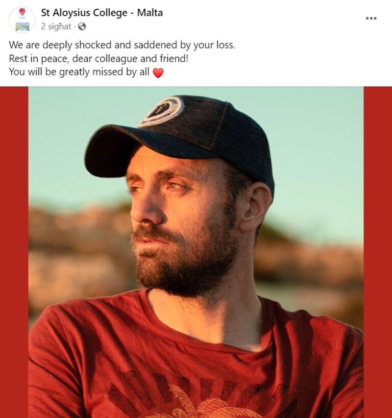 Many shocked at death of sports teacher Matthew Naudi - TVMnews.mt