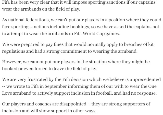 U-turn minn sitt Assoċjazzjonijiet dwar il-faxxa kkulurita tal-captain ...