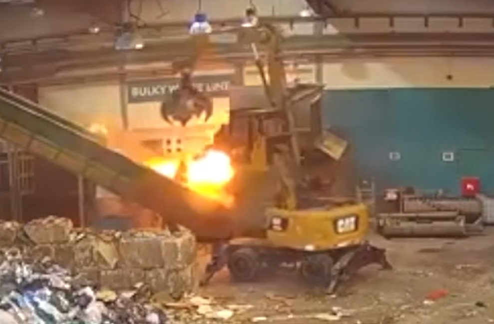 WATCH: Irresponsibly discarded battery bursts into flames, endangers ...