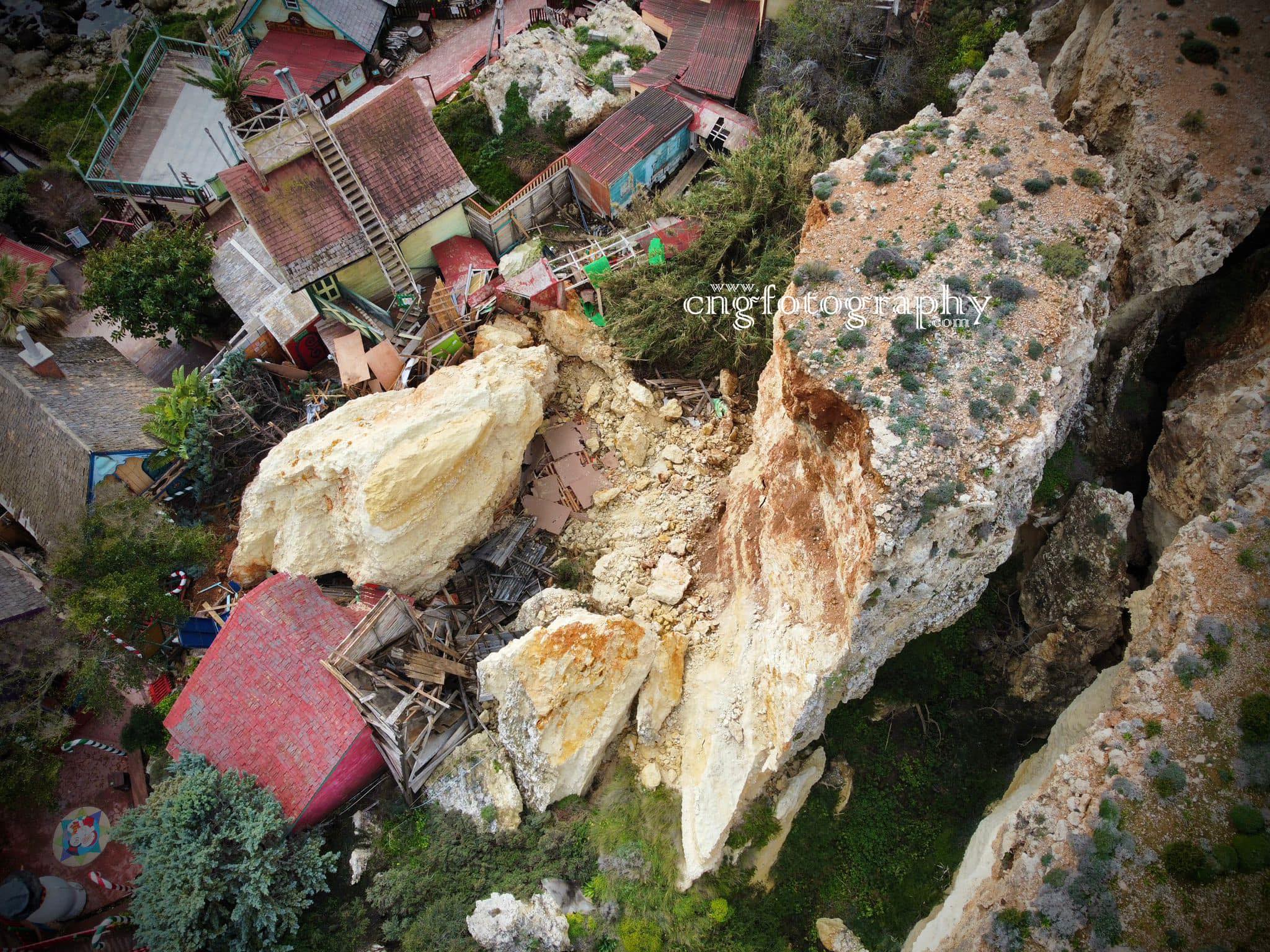WATCH: The damage caused by the boulder which broke off the cliff at ...