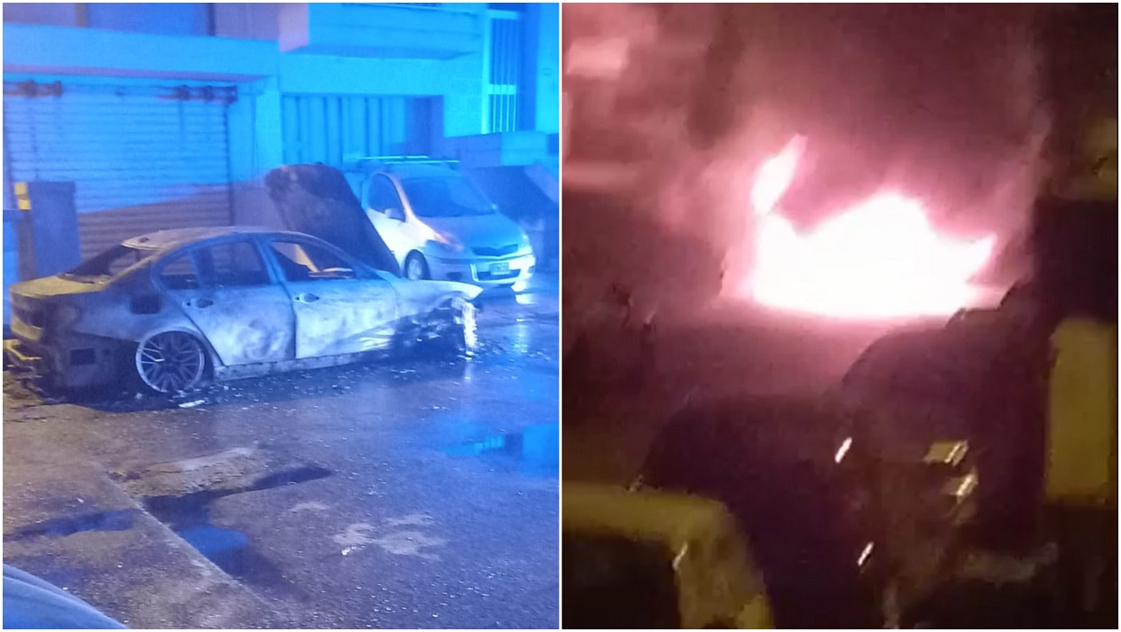 Watch: Flames destroy BMW parked in Marsascala - TVMnews.mt