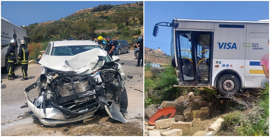 Ħadd fil-periklu tal-mewt f'ħabta bejn karozza u tal-linja f'Għawdex ... Ħadd fil-periklu tal-mewt f'ħabta bejn karozza u tal-linja f'Għawdex ...