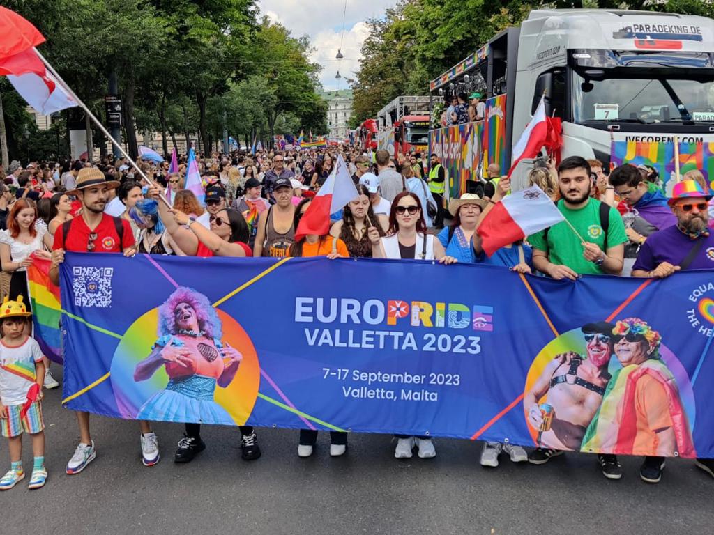 Malta promotes EuroPride Valletta 2023 during Pride March in Vienna ...