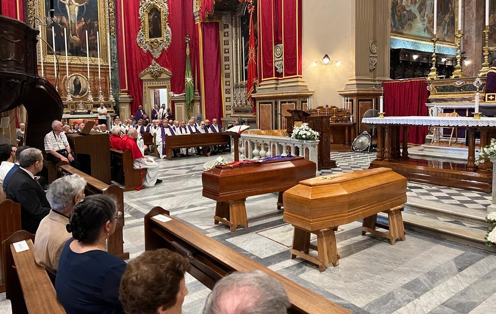 Double funeral service in Zabbar for Bishop Emeritus Darmanin and his ...