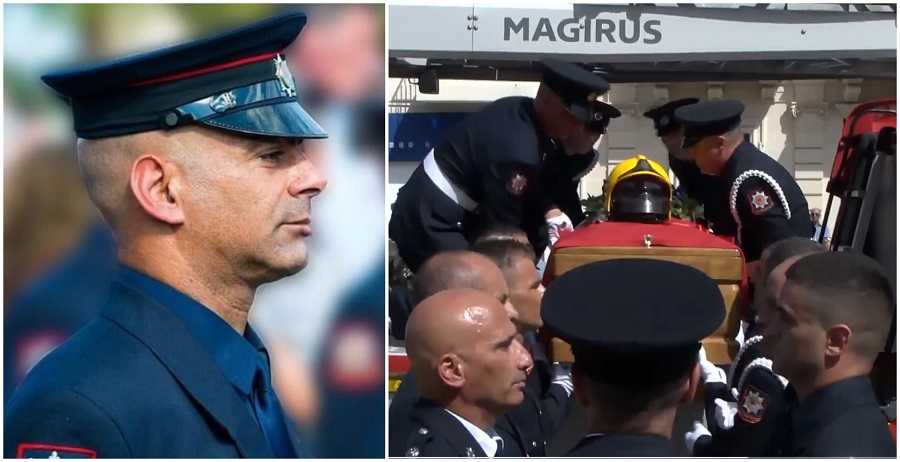 Watch: Firefighter Zammit given final farewell - TVMnews.mt
