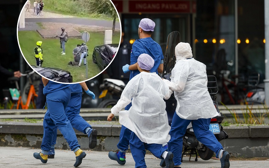 Watch: Video shows panic as shooter storms Rotterdam university ...