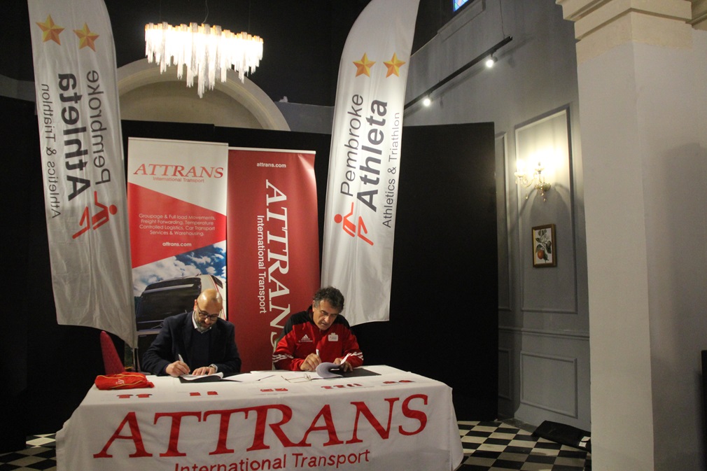 Tkompli l-kollaborazzjoni bejn Pembroke Athleta Athletics & Triathlon Club u Attrans Limited ...