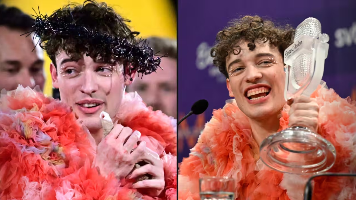 Switzerland wins Eurovision – winner's trophy broken during stage ...