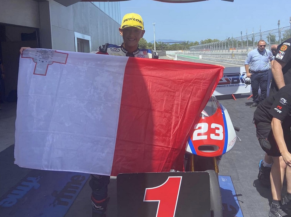 Maltese youth wins motorcycle race in Spain - TVMnews.mt