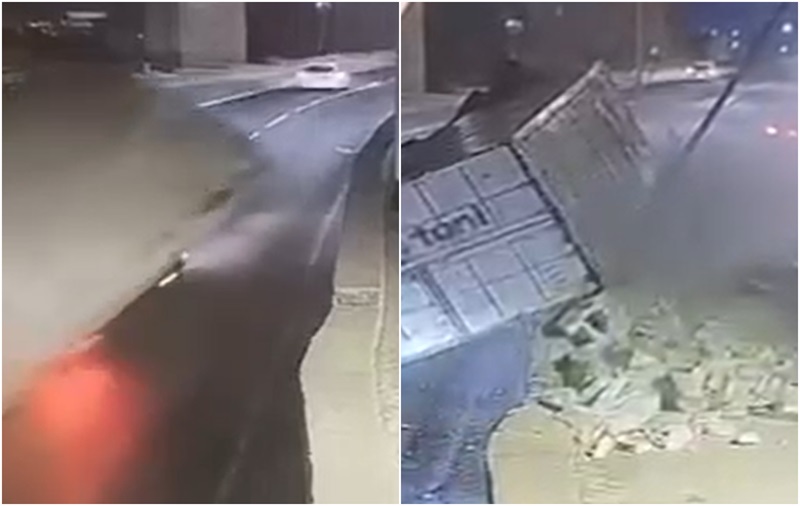 WATCH: The moment the truck overturned in Marsa - TVMnews.mt