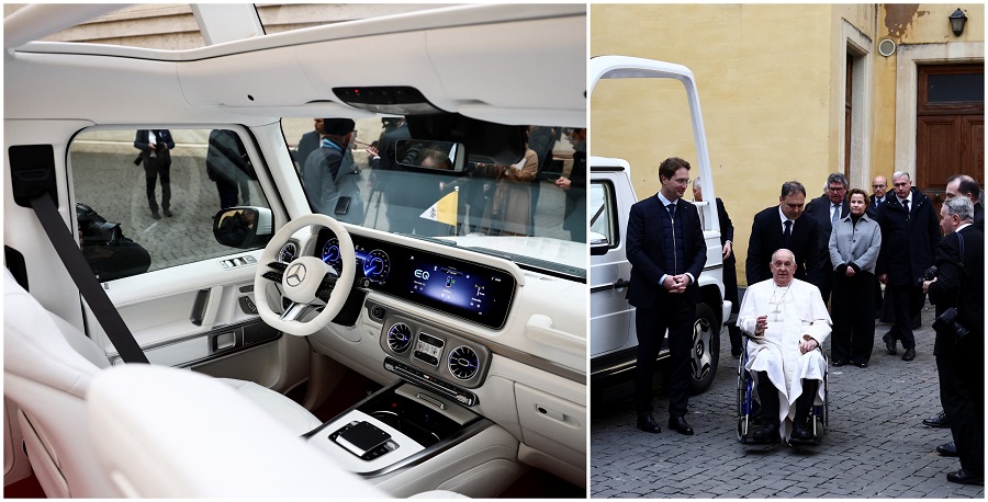 Pope Francis gifted with new electric Popemobile, continuing Mercedes ...