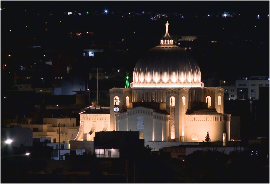 Restoration and illumination of dome of St. Sebastian's Church in Qormi ...