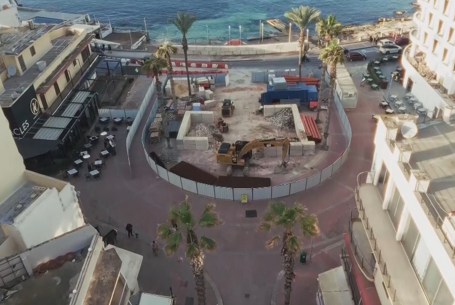 Works on regeneration of Buġibba Square commence - TVMnews.mt