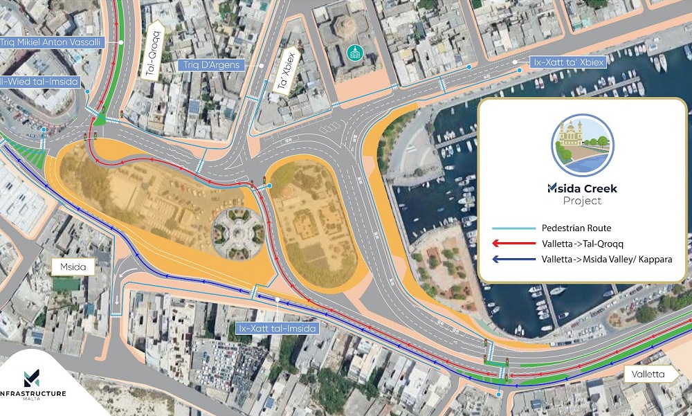 New routes from Saturday in connection with Msida Creek project ...