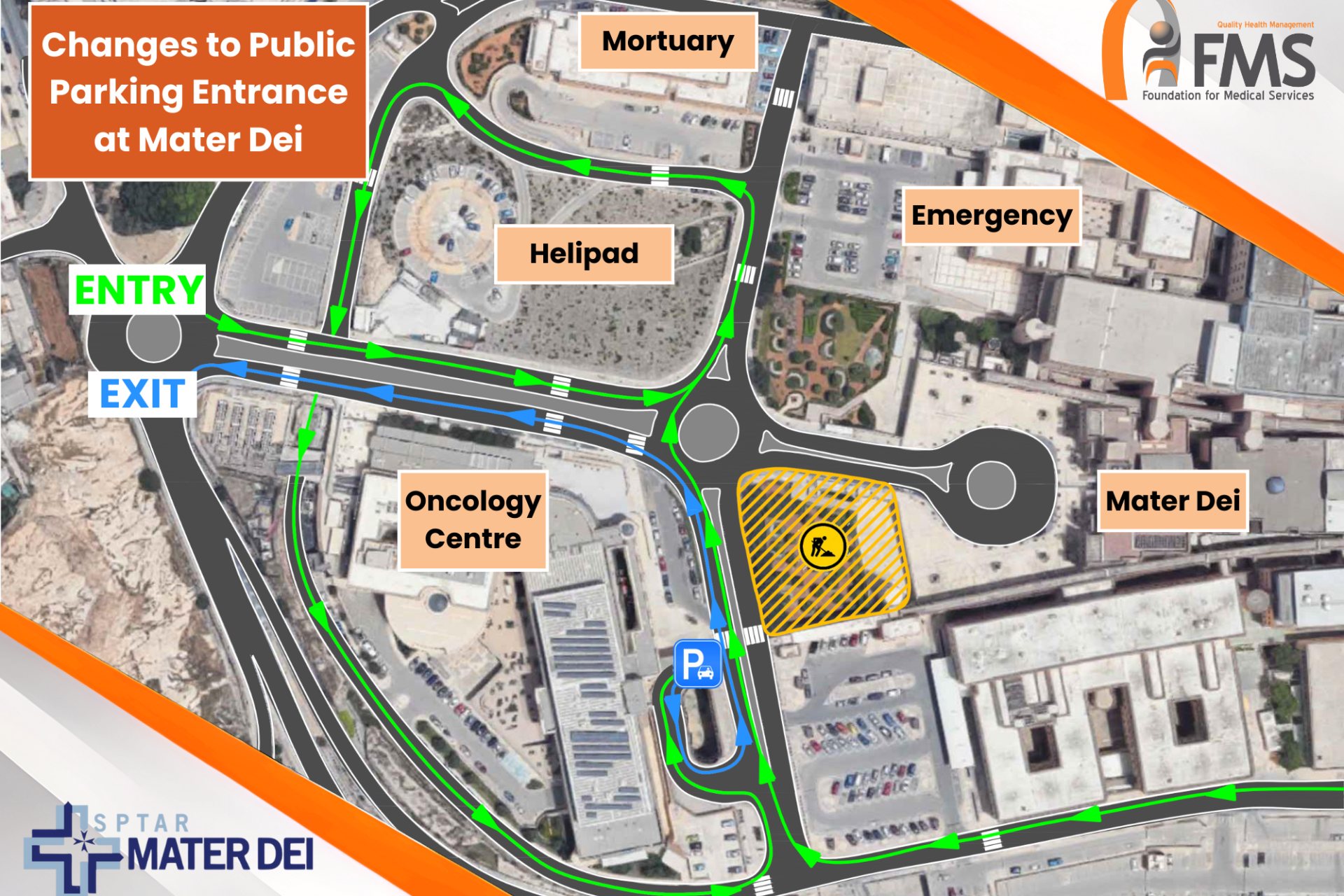 New route for entering hospital parking - TVMnews.mt